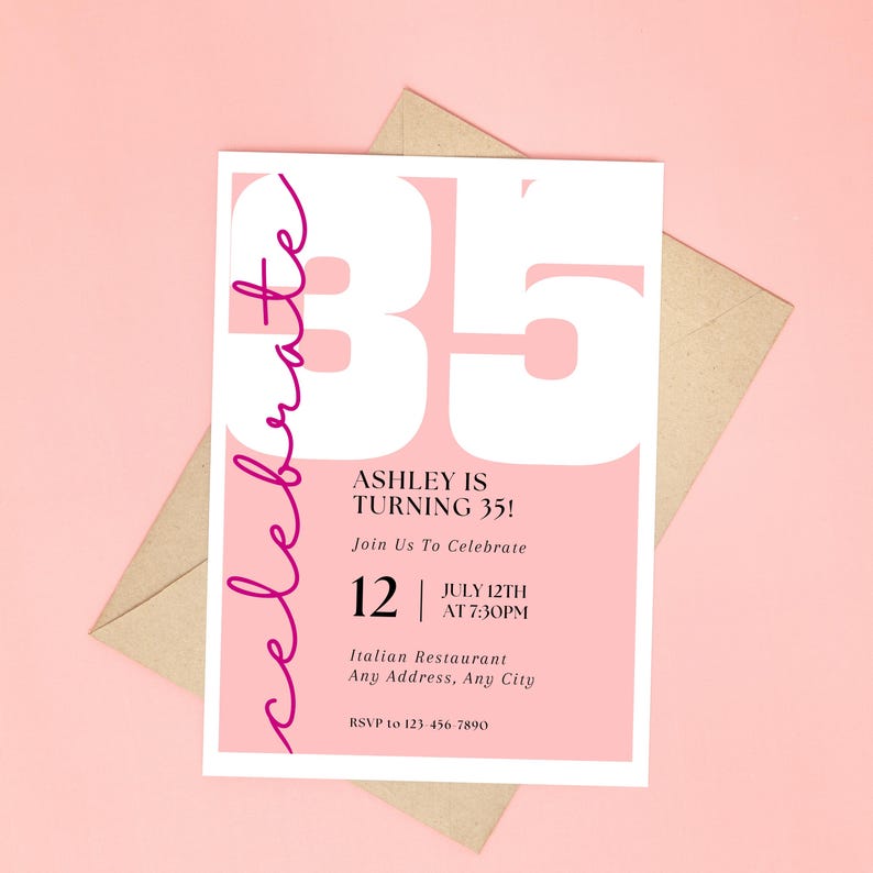 Editable Birthday Invitation Template: DIY Canva Invite (instant ...