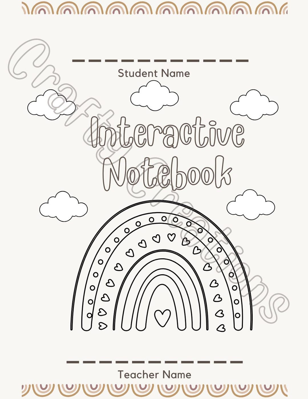 Boho Theme Interactive Notebook Labels - Etsy