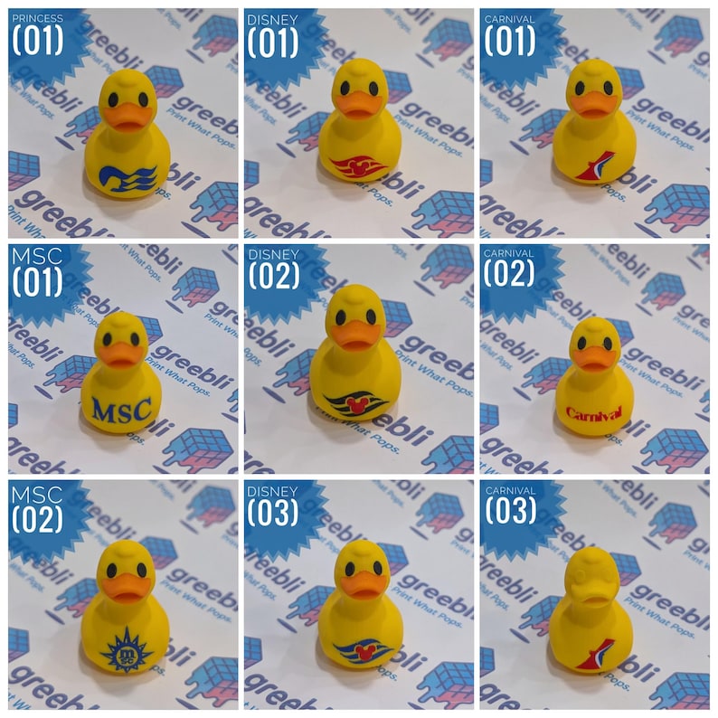 Cruise Duck – 15pack - 3D Printed Stowaway Surprise! - Etsy