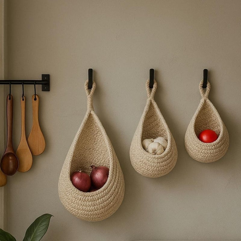 Wall Basket Set of 3 - Etsy