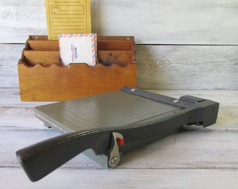 Vintage paper cutter | Etsy