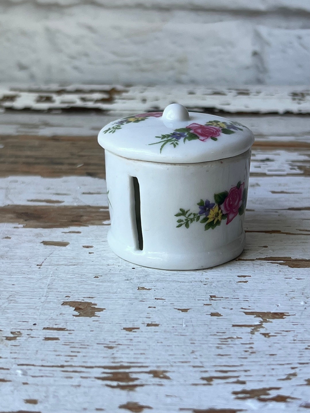 Vintage Postage Stamp Dispenser - Cottage Core - Ceramic Stamp Roll ...