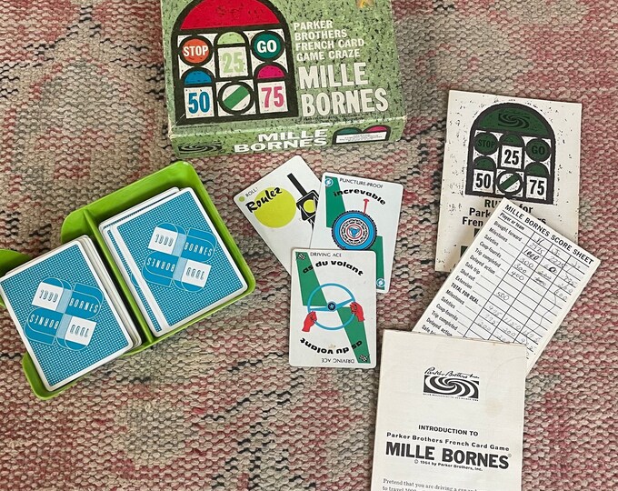 Vintage Card Game Mille Bornes - Parker Brothers - 1962 - Etsy