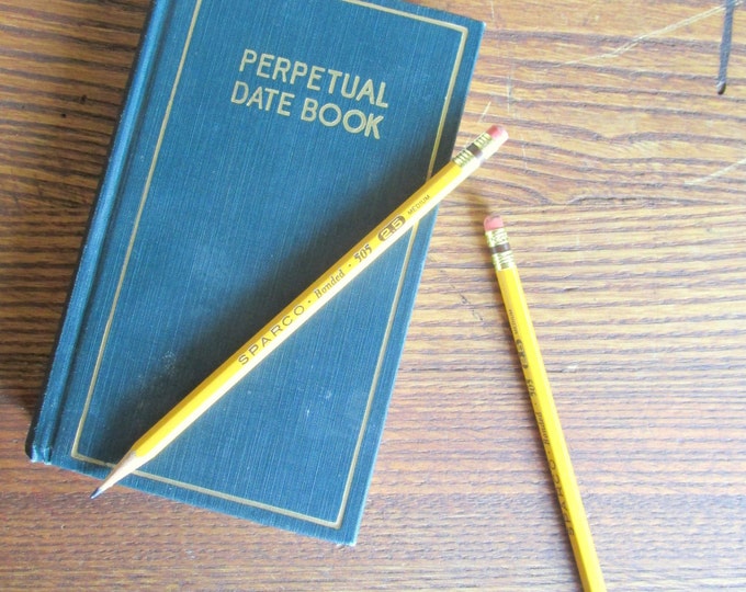 Vintage Perpetual Calendar - Date Book - Journal - - Etsy