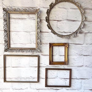 Vintage Ornate Picture Frames Gold Frame Set Four Table Gallery Wall ...