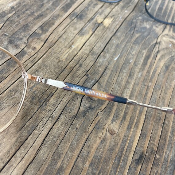 Vintage Pair Of Wire Rim Glasses 1990s Black T Gem