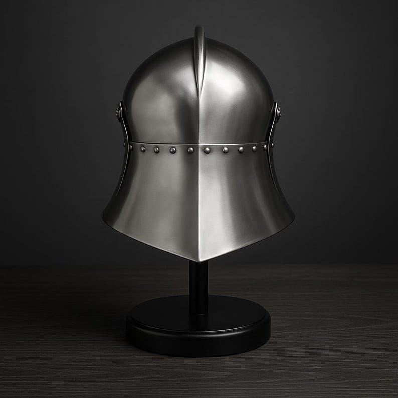 Handmade Medieval English Sallet Helmet: 18 Gauge Steel Knight Armor - Etsy