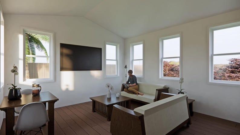 The Hideaway - ADU Floor Plan - Accessory Dwelling Unit 1 Bed-1 Bath ...