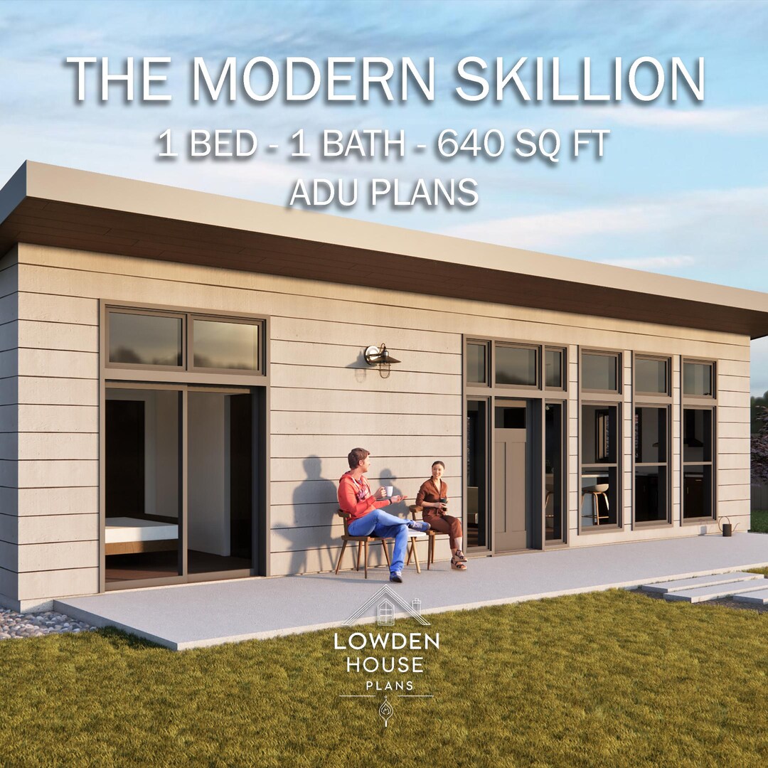 The Modern Skillion - ADU Plans - Open Plan Design - Accessory Dwelling ...