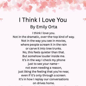 I Think I Love You | by Emily Orta - Etsy