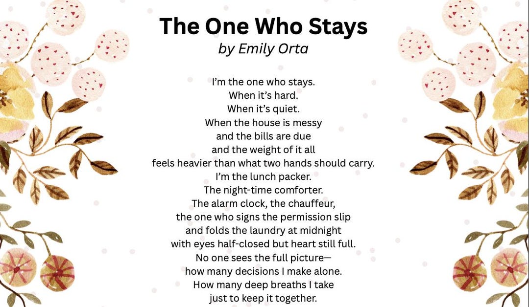 The One Who Stays | by Emily Orta - Etsy