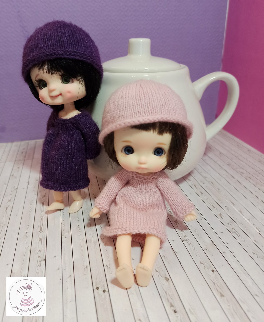 382. Sto Doll - Teapot Sto Doll - French and English Knitting Pattern ...