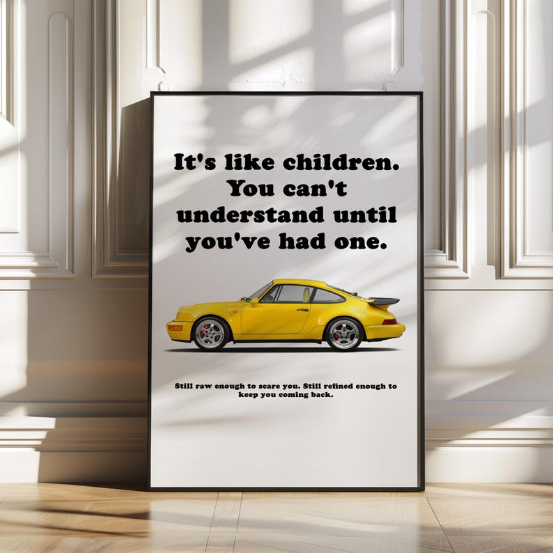 Porsche 911 930 Turbo, Porsche Poster, Car Poster, Vintage Porsche 911 ...