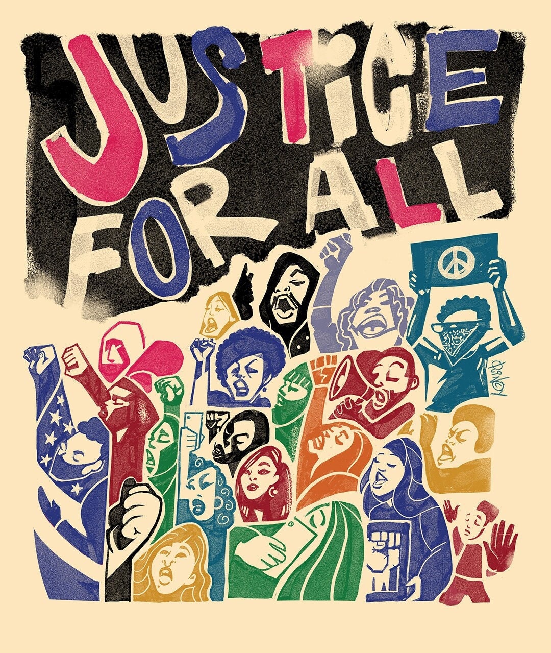 Justice for All Protest Art Print, Social Justice Statement Decor - Etsy