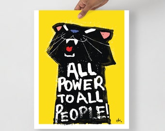 All Power to the People Original Print - Etsy