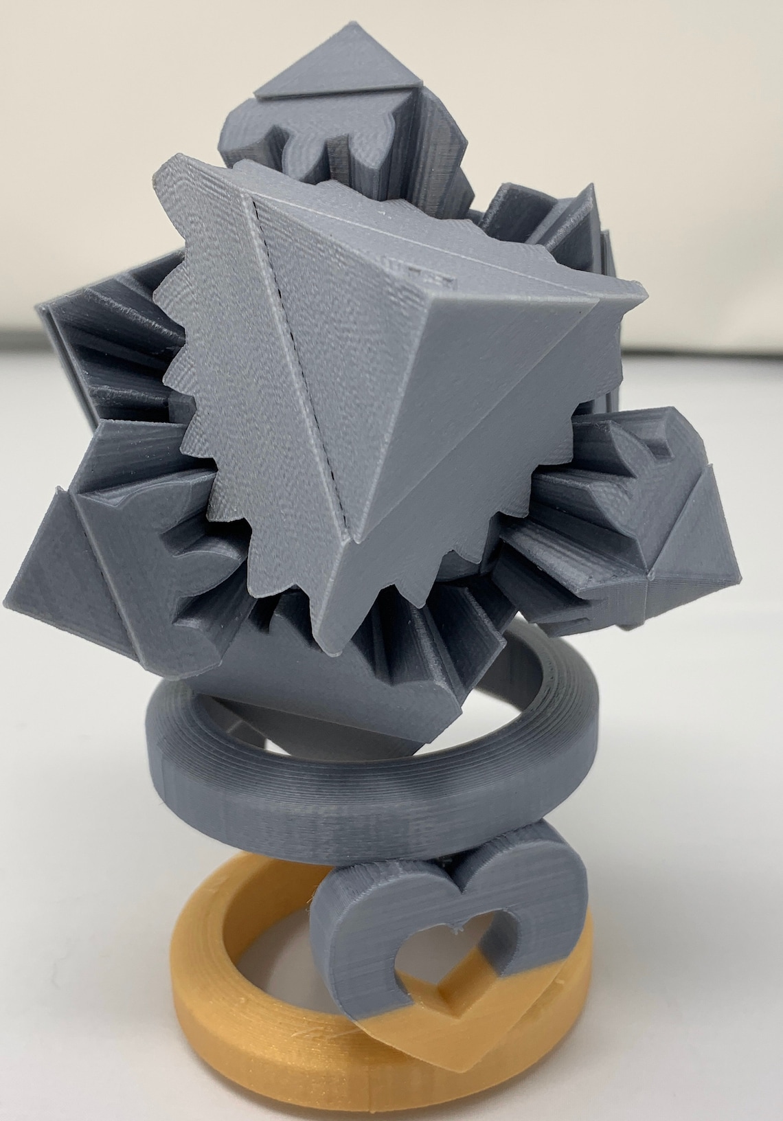 3D Printed Gear Cube With Heart Stand - Etsy Canada