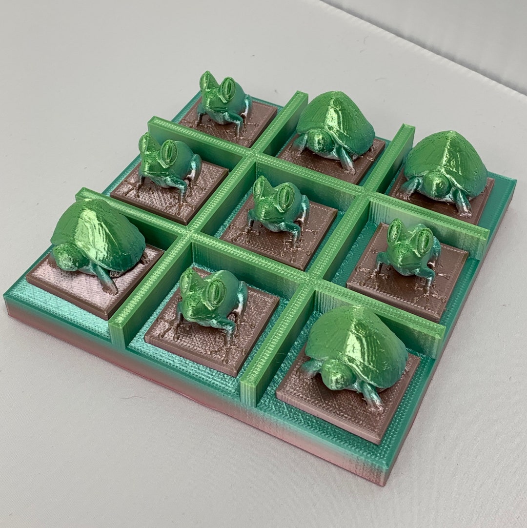 Turtle Frog Tic Tac Toe Game - Etsy