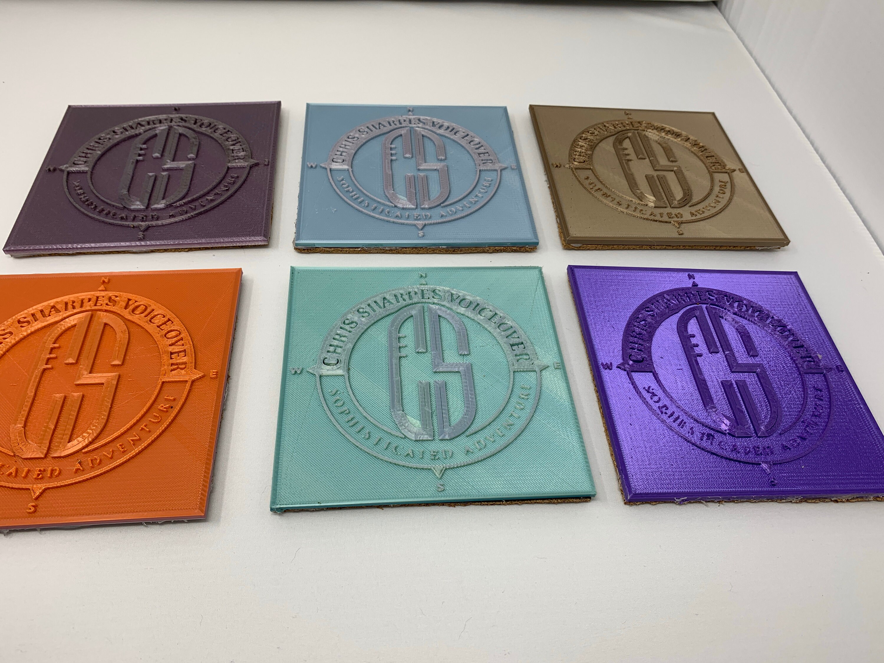 Custom Set of Coasters Logo or Personalized Name on Coasters - Etsy