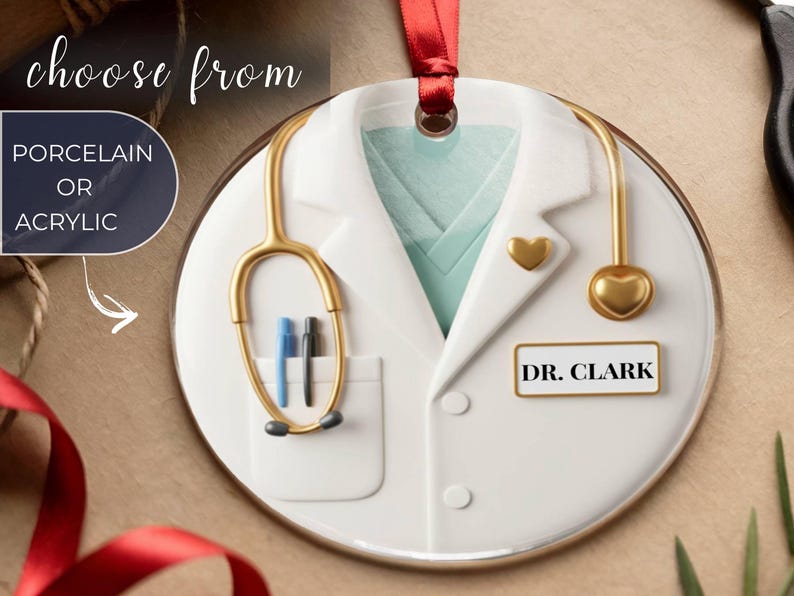 Custom Doctor Ornament • Graduation Gift for Doctor • Personalized ...