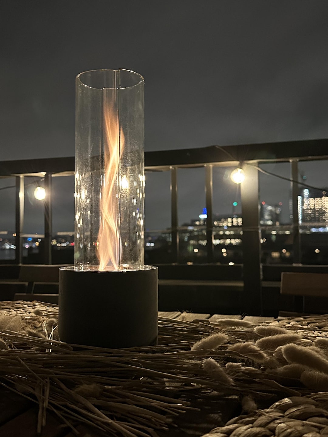 Twisted Flames Tabletop Fire Pit – Portable Gel Fuel Fire Bowl With ...