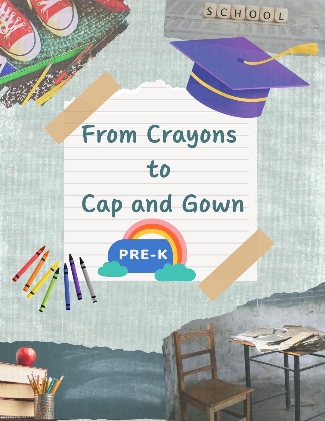 School Memory Book |printable | Pre-k to 2nd Grade (4 Books) | JPG ZIP ...