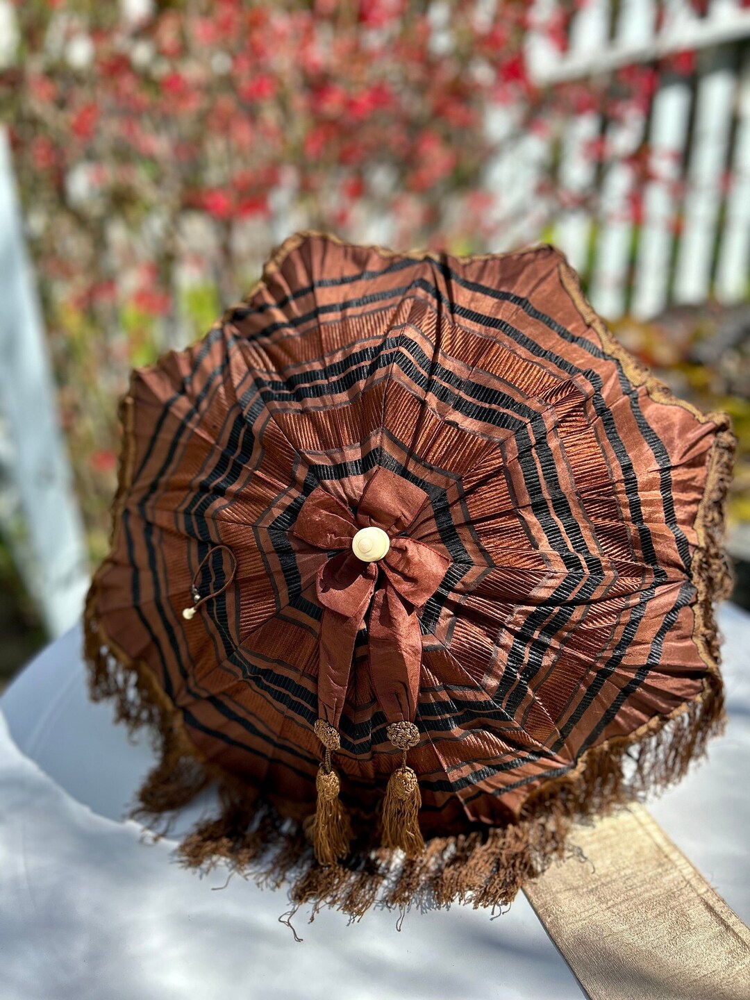 Antique Silk Parasol - European Gilded Age Plaid Design - Etsy