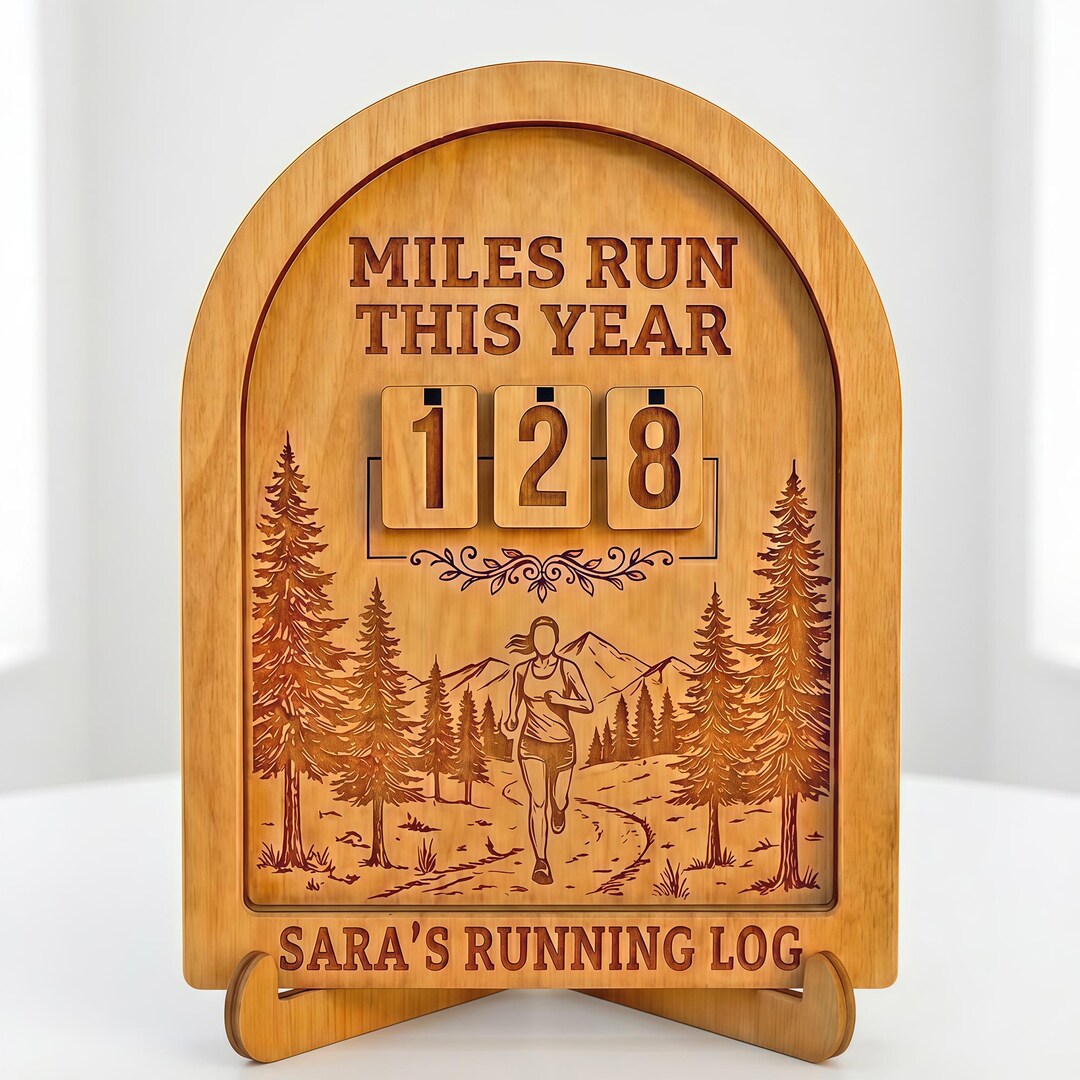 Personalized Running Miles Tracker Sign,running Log,marathon Training ...