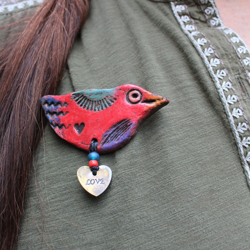 Bird Pin - Etsy