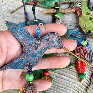 Hummingbird Ornament - Happy Little Flying Hummingbird - Decorative ...