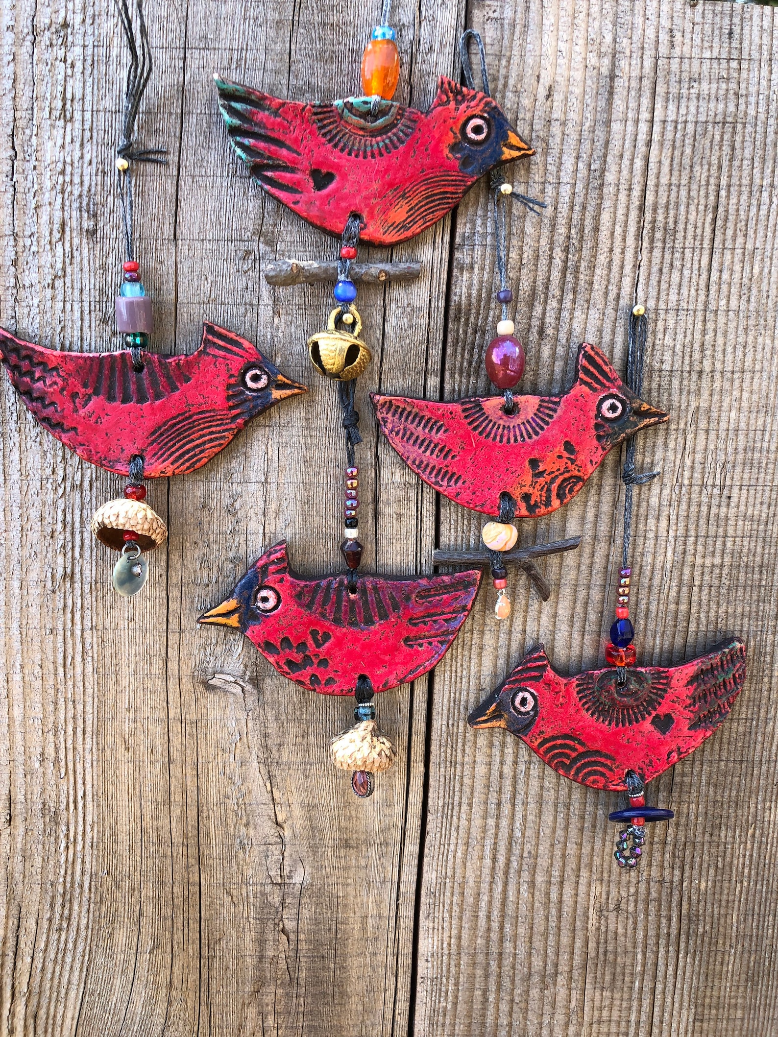 Happy Little Cardinal Ornament Bird Christmas Ornament - Etsy