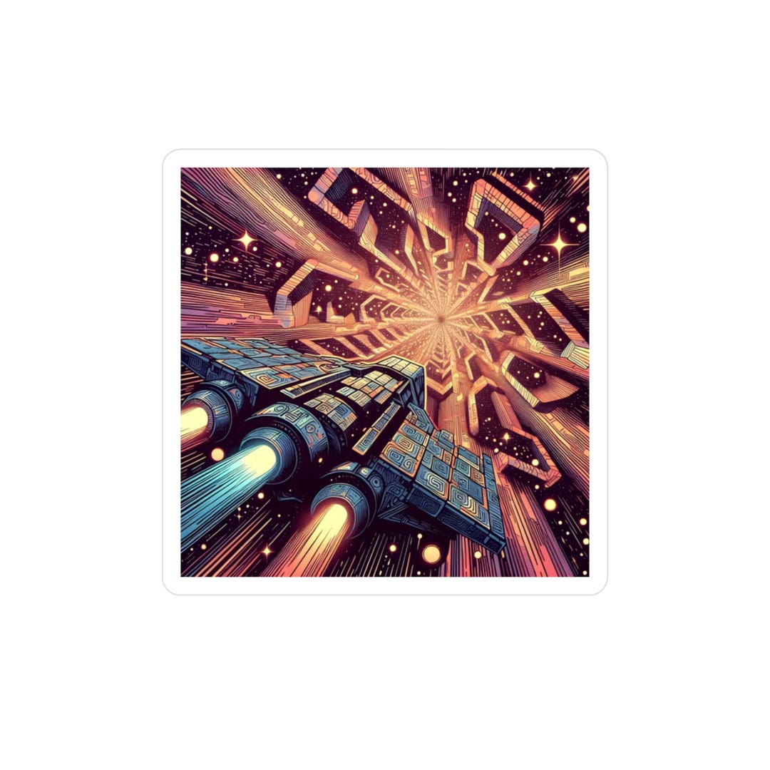 Warp Shatter - Space Adventure Kiss-cut Vinyl Decals - Cosmic Wall ...