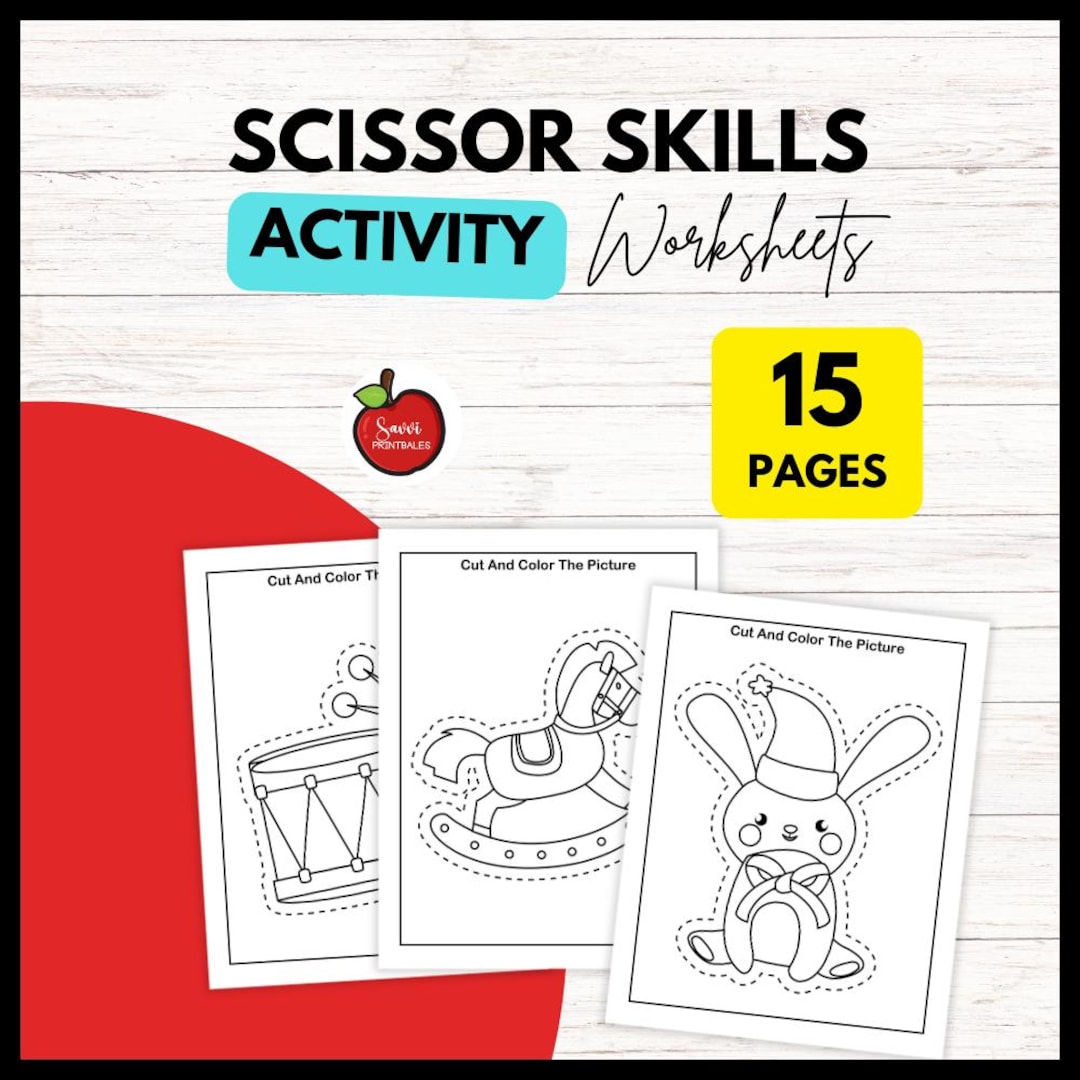 Scissor Skills Activity Book | Printable Cutting Practice for Kids Ages ...
