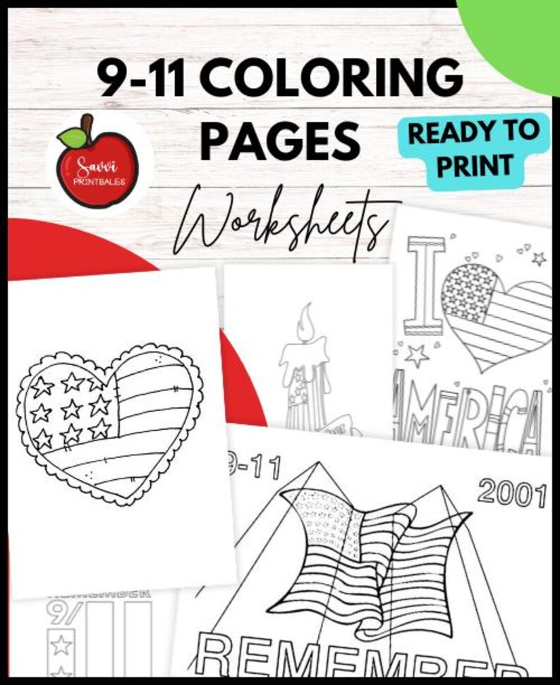 9/11 Coloring Pages for Kids | Preschool Patriotic Activity | September ...