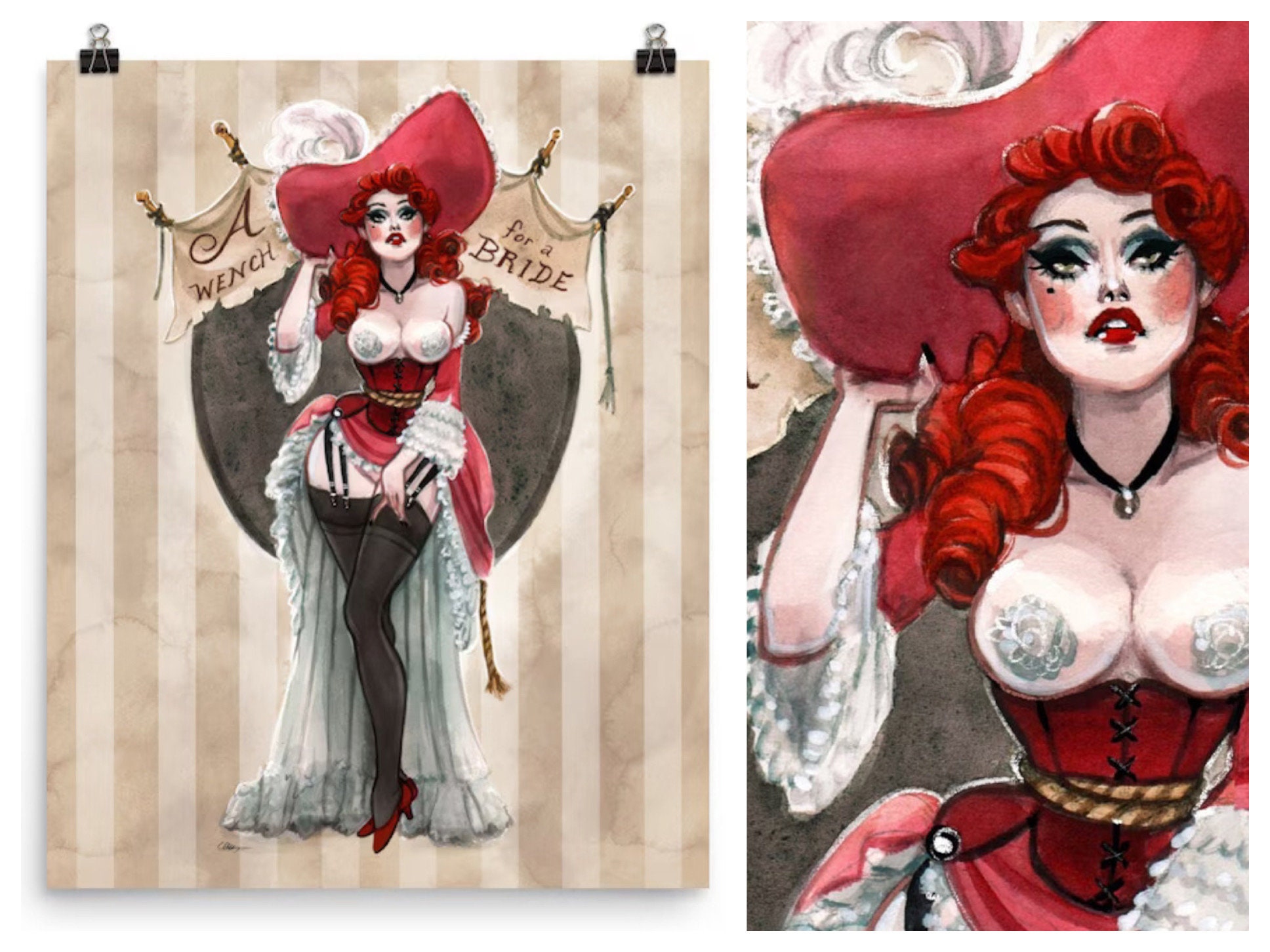 Pirate Pin Up Drawing