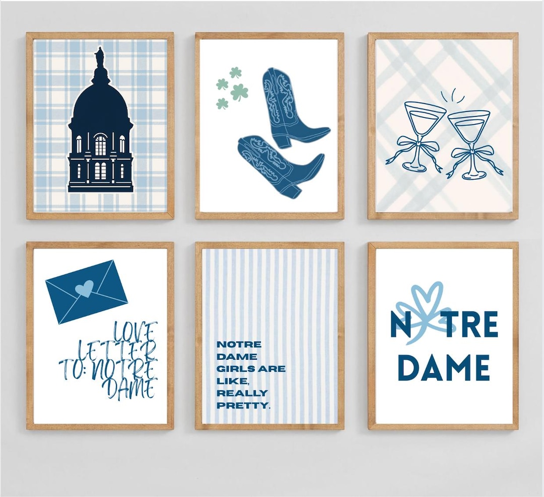 Notre Dame Art Print: University Dorm Decor (digital Download - Etsy