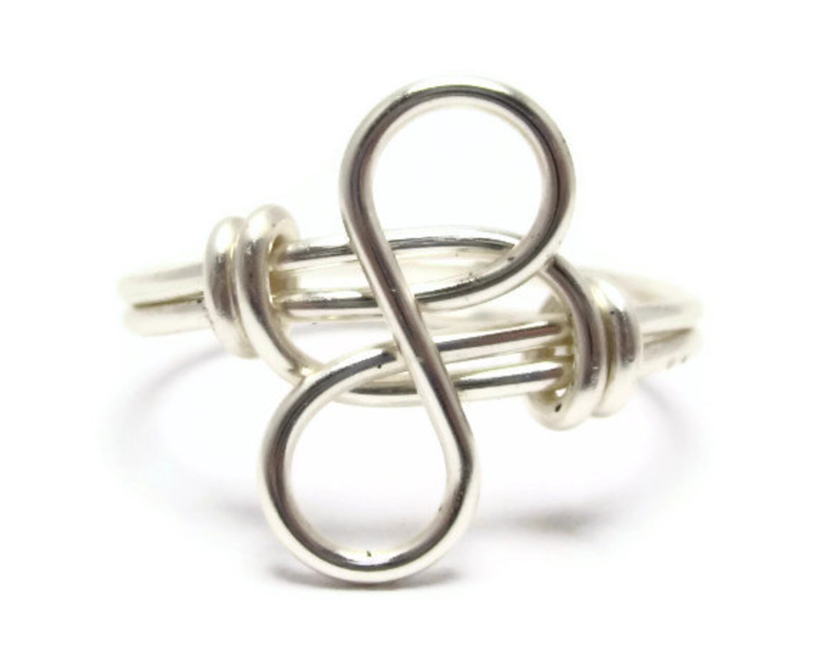Silver Infinity Ring, Custom Size Wire Wrapped Infinity Jewelry, Promise Ring - Bridal Party ...