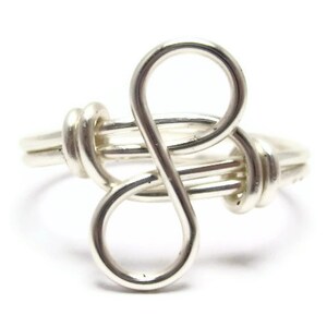 Silver Infinity Ring, Custom Size Wire Wrapped Infinity Jewelry ...