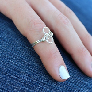 Silver Infinity Ring, Custom Size Wire Wrapped Infinity Jewelry ...