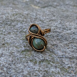 Jasper Infinity Hug Ring Custom Size Boho Jewelry for Daughter or Mom ...