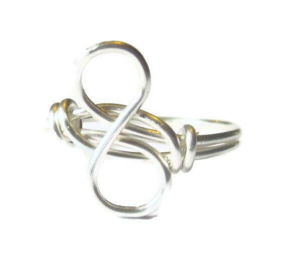 Silver Infinity Ring, Custom Size Wire Wrapped Infinity Jewelry ...
