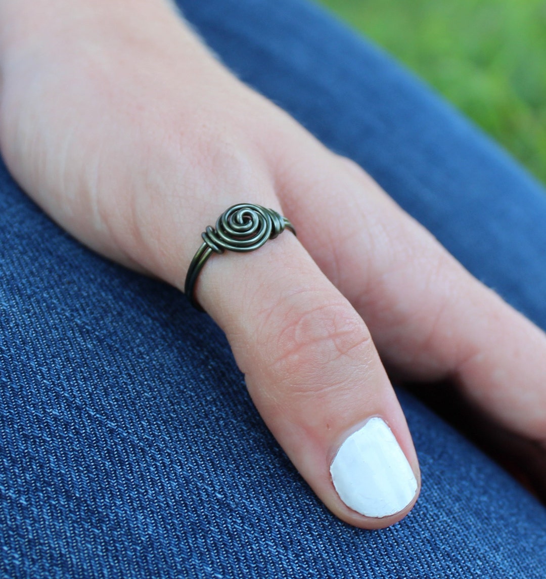 Rosette Ring - 5 Color Choices - Custom Size Rings - Custom Jewelry ...