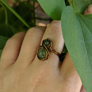 Jasper Infinity Hug Ring Custom Size Boho Jewelry for Daughter or Mom ...