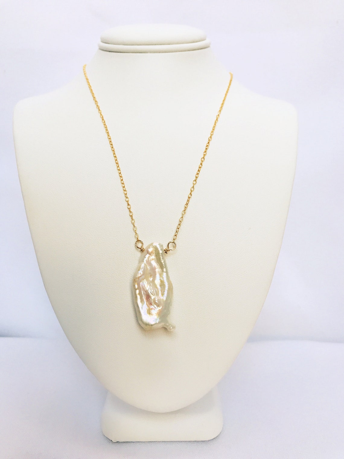 Biwa Pearl Necklace - Etsy