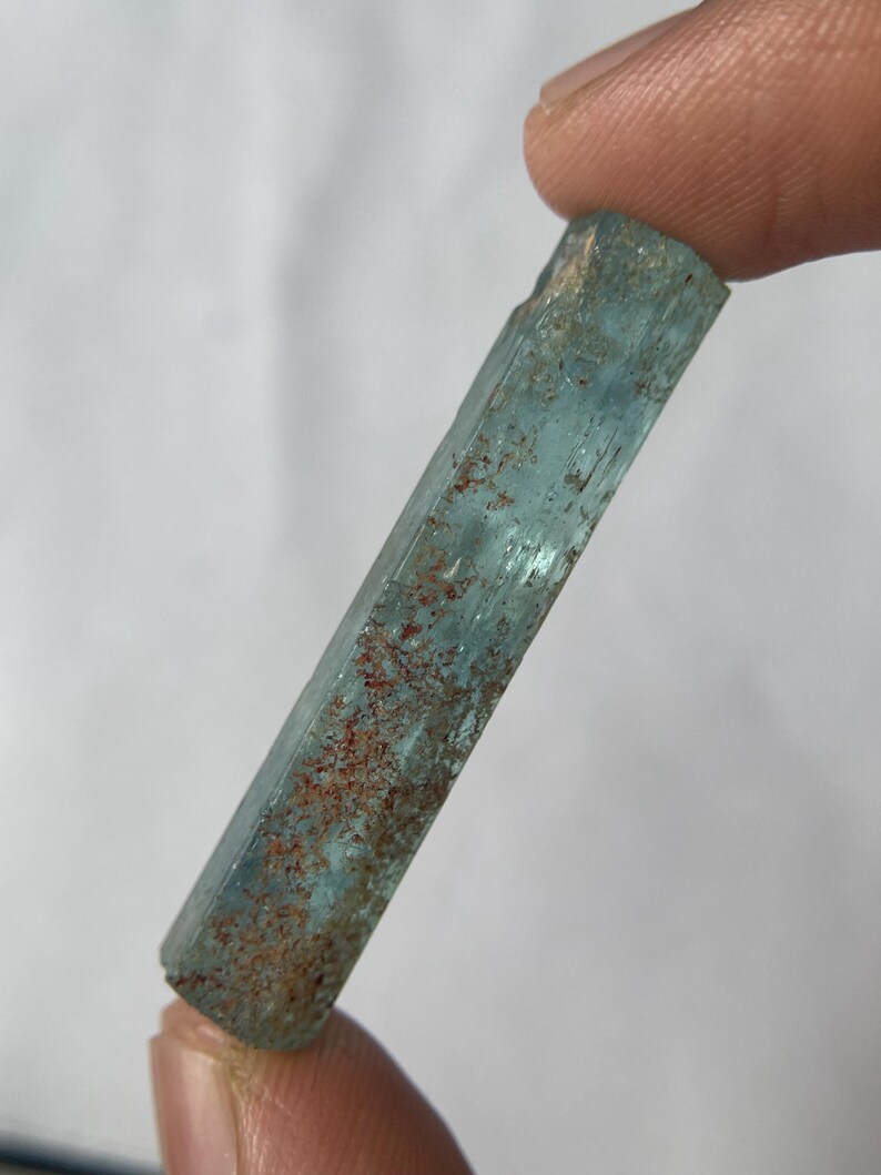 Raw Aquamarine Crystal – Blue Beryl Gemstone, Healing Stone, Mineral ...