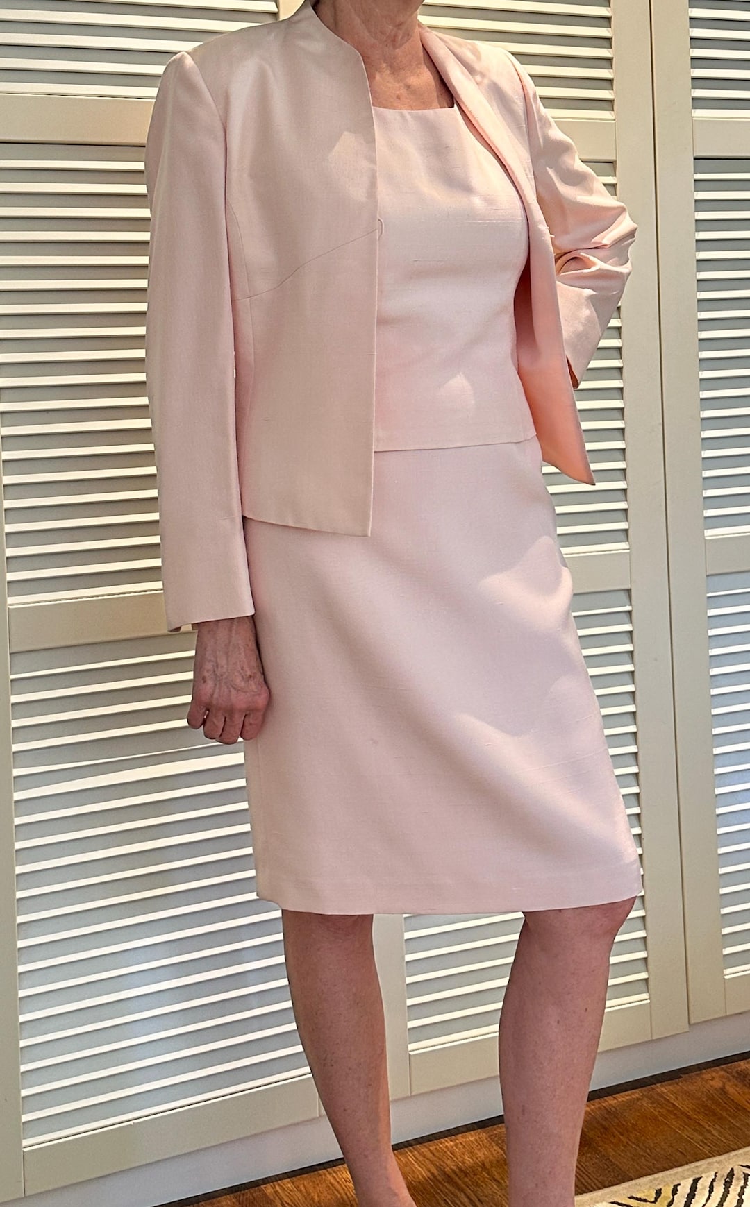 Vintage Kasper 100% Silk Shantung Skirt Suit Set - Etsy