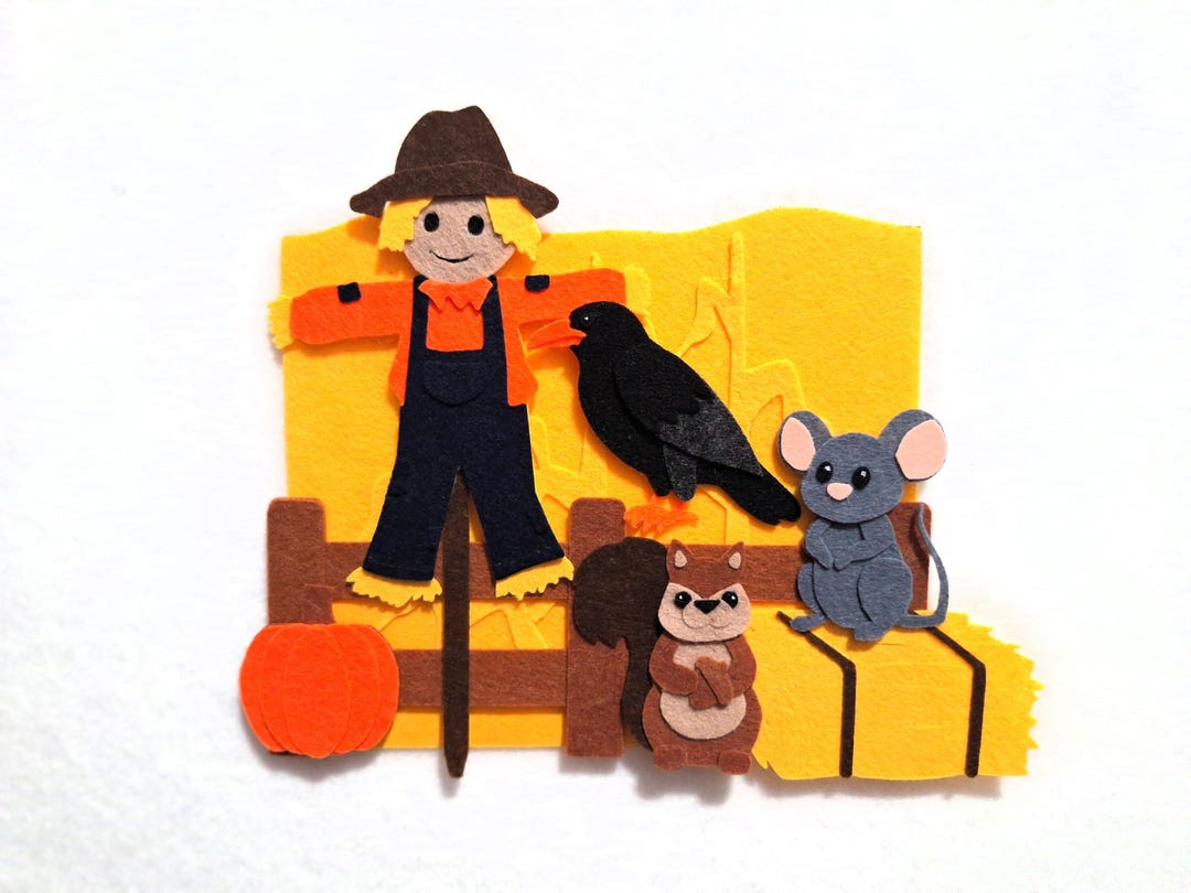 The Not-so-scary Scarecrow: Story Book Felt Characters/story Props - Etsy