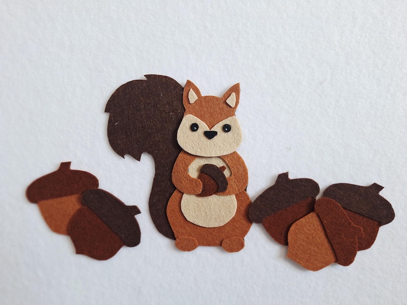 Five Little Acorns Felt Story Set: Interactive Learning Toy - Etsy