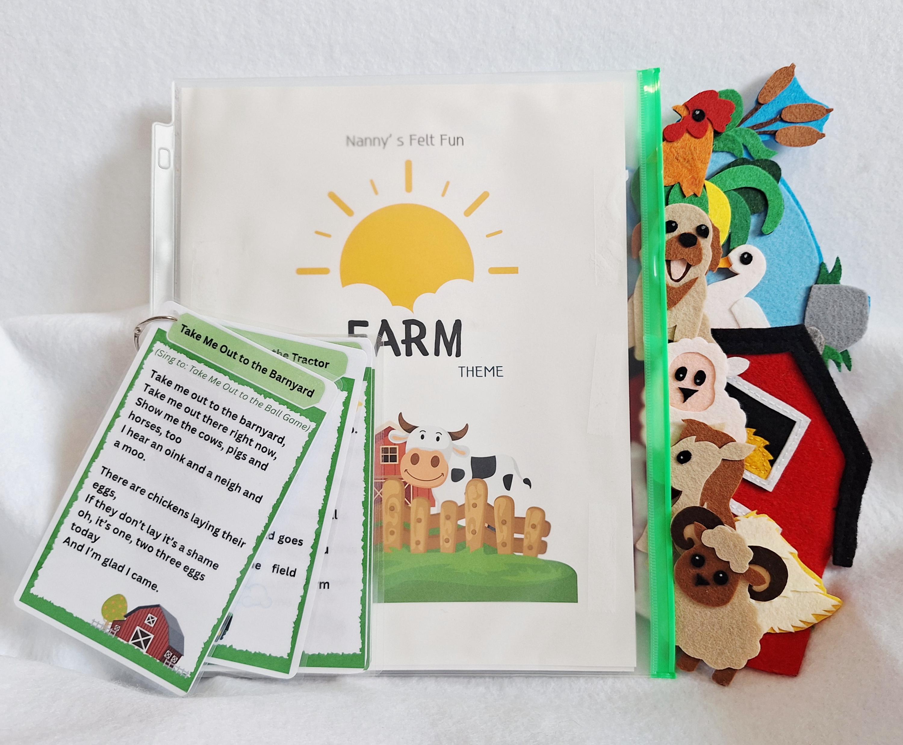Farm Theme Felt Board Set: Handmade Montessori Learning Toy - Etsy