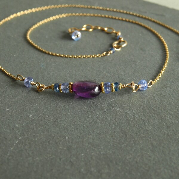 Alexandrite and Sapphire Necklace - Etsy