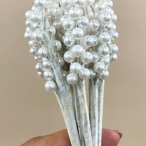 Vintage Thick Beaded Faux Pearl Spray, 12 Stem Faux Pearl Sprays ...